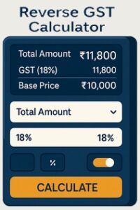 Reverse GST Calculator - Original Price Before GST Online 25