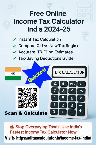 Income Tax India Calculator FY 2024-25 | Calculate Tax Online