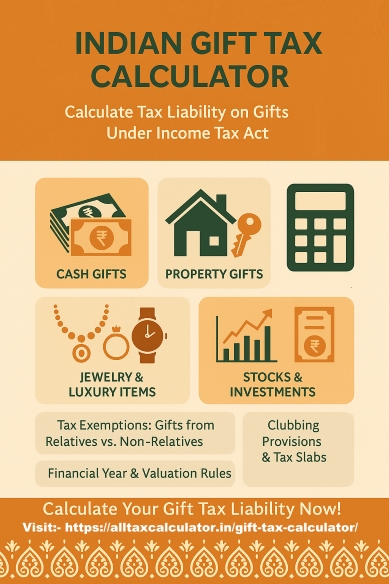 Gift Tax Calculator - Gift Tax in India | Online Free - 2025
