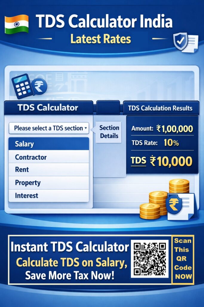 Free TDS Calculator India - Save 30% Tax Now! All Sections